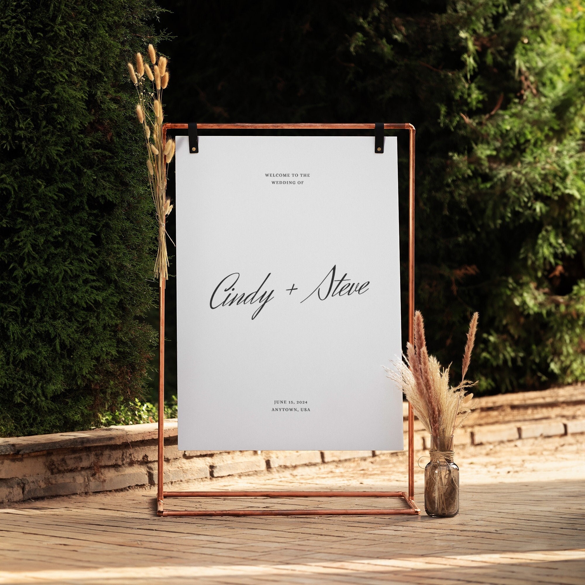 Wedding Welcome Sign Template, Editable & Printable Wedding Welcome ...