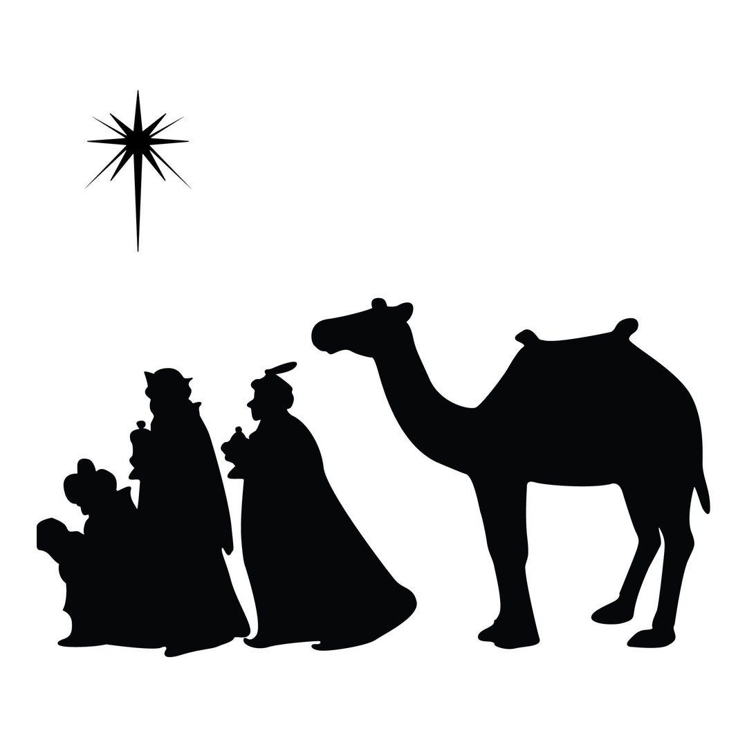 Three Wise Men SVG Easy Cut Files for Cricut Cameo Rounded Corners ...