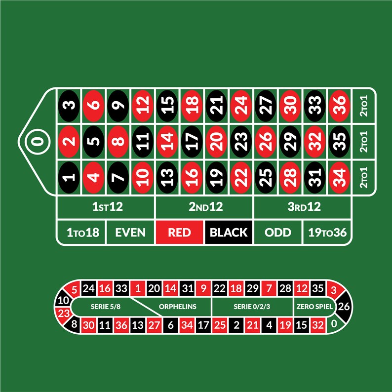 Roulette Table Sheet SVG Roulette SVG Table Sheet Roulette Design ...