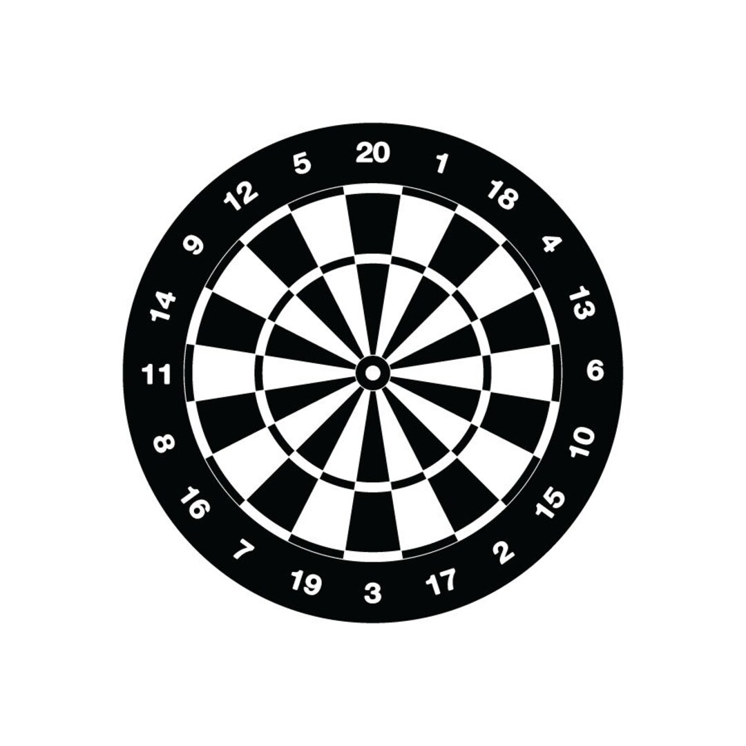 Dartboard SVG Dart Bullseye Target Darts SVG Bar Game Shooting Target Bullseye SVG Target Svg ...