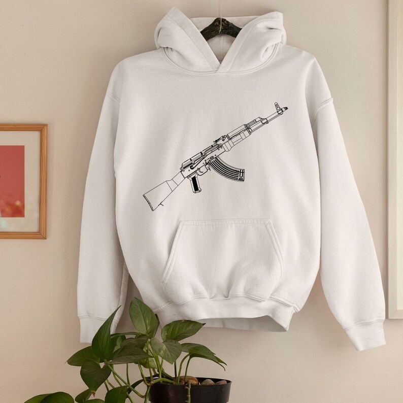 AK47 Kalashnikov SVG Dibujo AK-47 rifle icónico de 1947 Idea de diseño ...