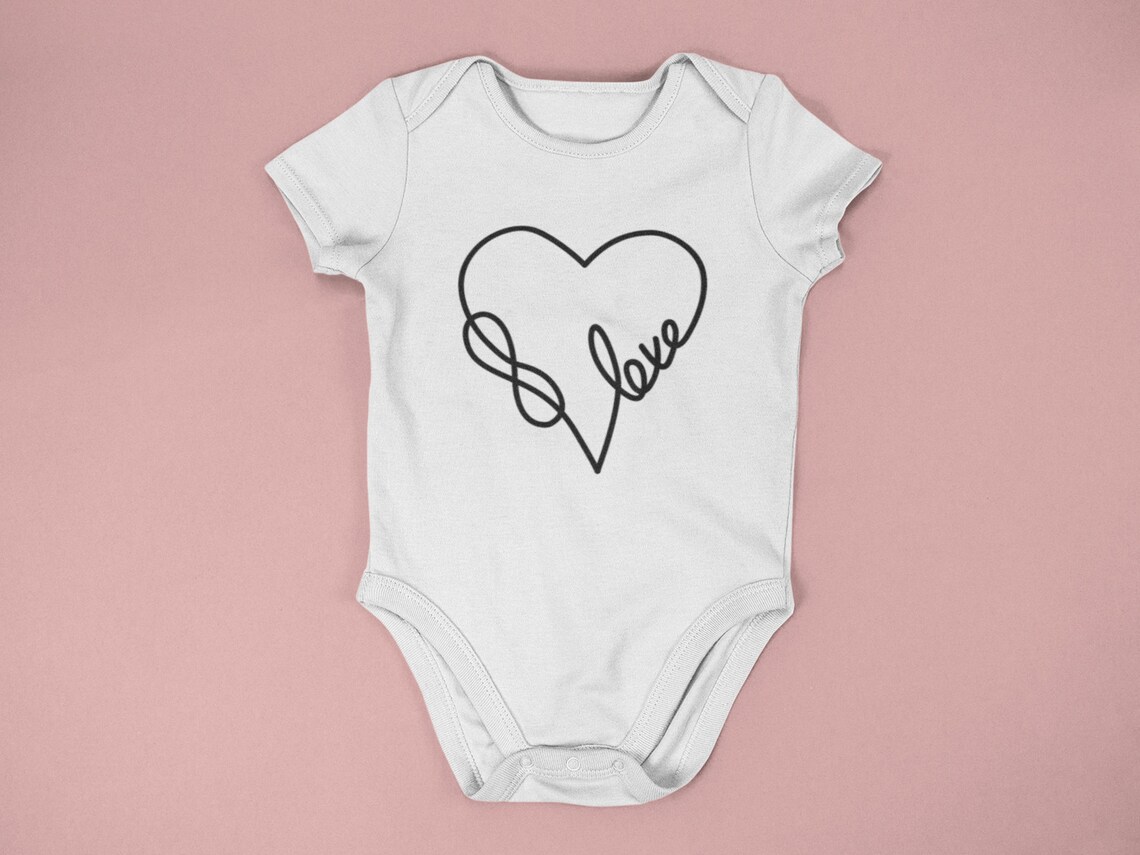 Love Script Heart SVG PNG DXF Valentine Day Svg Heart - Etsy