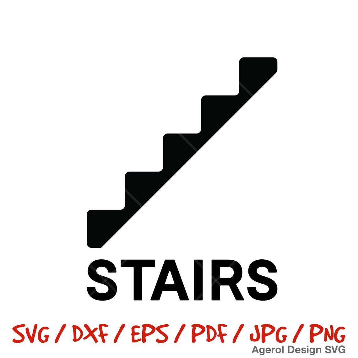 Stairs Sign SVG Pictogram for Building, Offices, Apartment, House ...