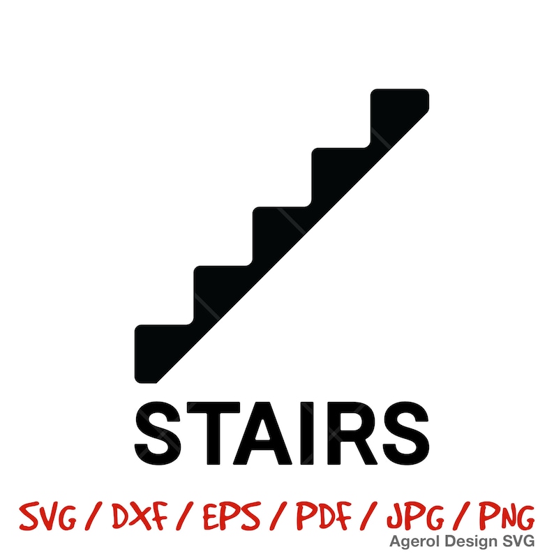 Stairs Sign SVG Pictogram for Building, Offices, Apartment, House ...