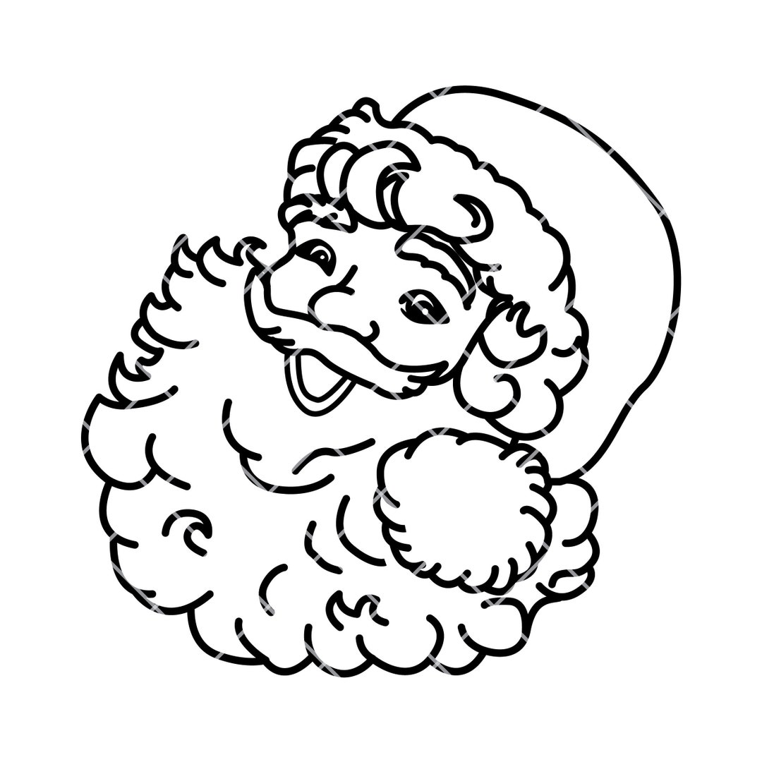 Retro Santa SVG Old School Santa Father Christmas Head Santa - Etsy