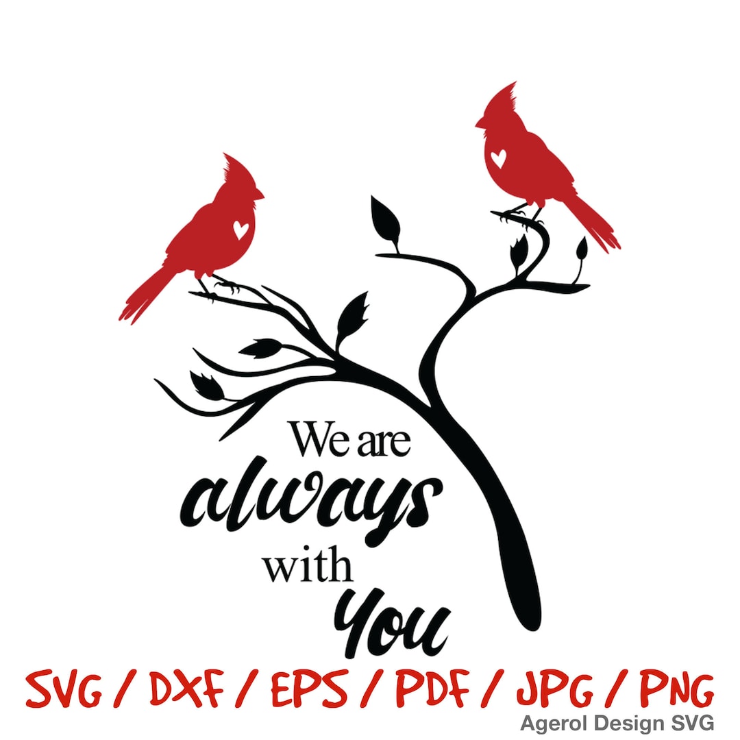 Cardinal SVG Cardinal Memorial SVG Memorial SVG Red Cardinal Heart Svg ...