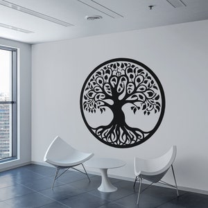 Tree of Life Laser Cut SVG DXF Files Wall Sticker Engraving - Etsy