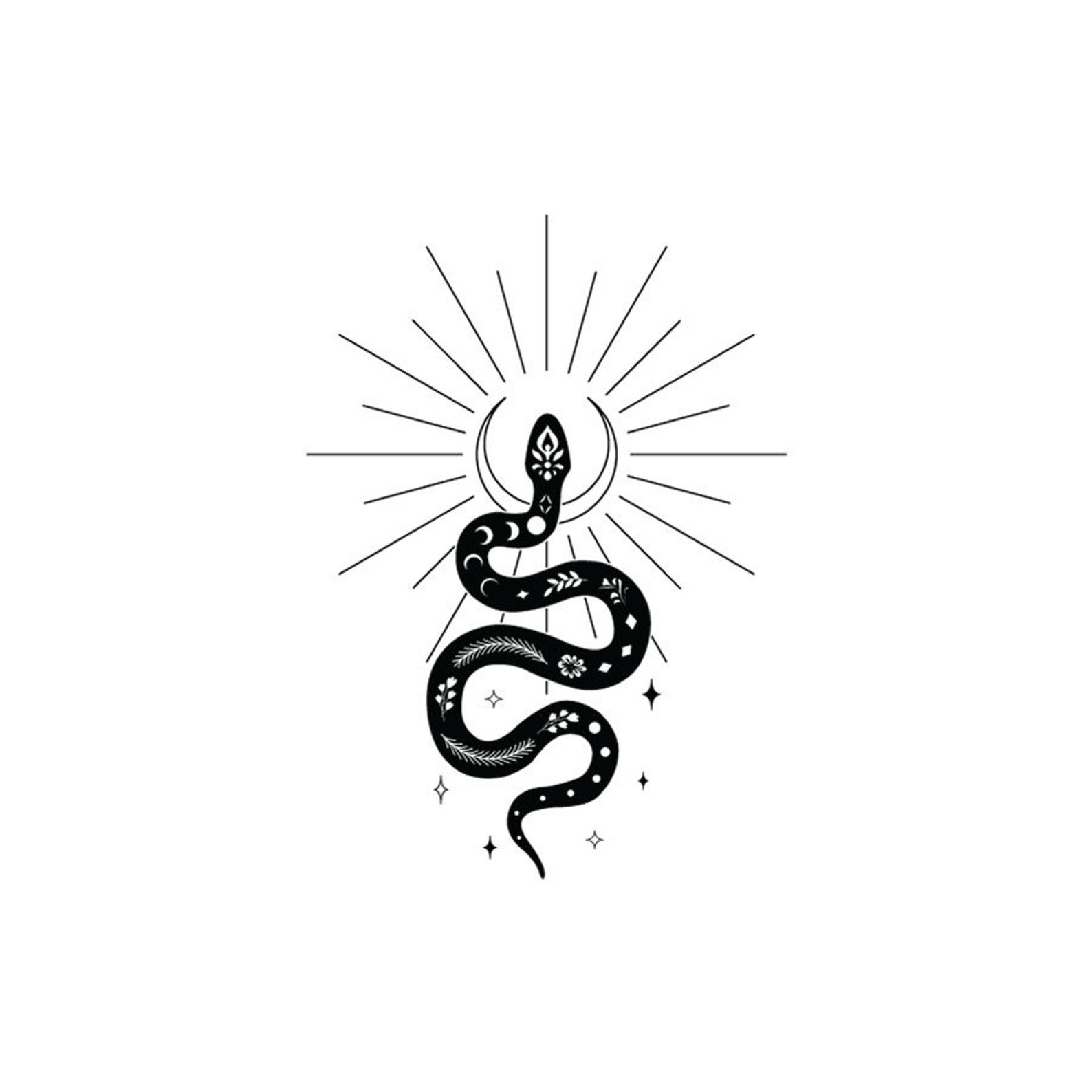 Celestial Snake Svg Mystical Serpent SVG Mystical Snake Svg Esoteric ...