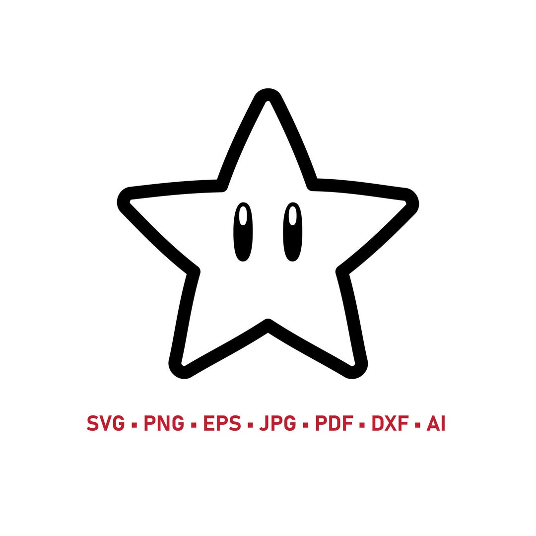 Buy SVG Files for Cricut Mario Star SVG for Cricut Craft Machines ...