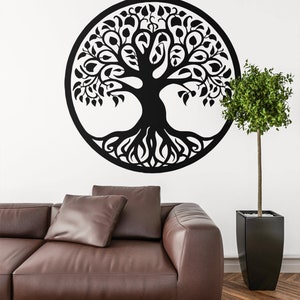 Tree of Life Laser Cut SVG DXF Files Wall Sticker Engraving - Etsy