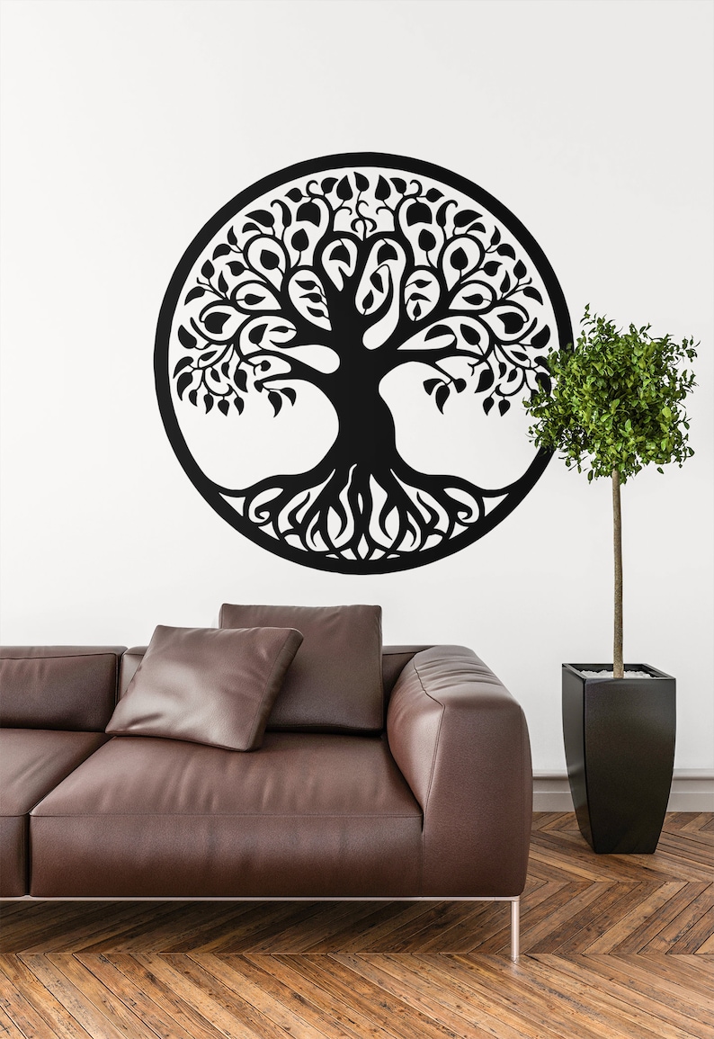 Tree of Life Laser Cut SVG DXF Files Wall Sticker Engraving - Etsy