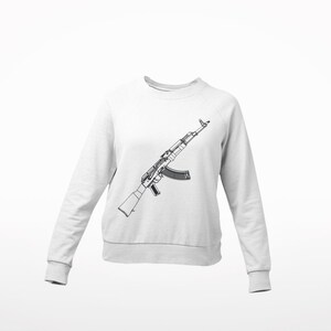 AK47 Kalashnikov SVG Drawing AK-47 Iconic Rifle From 1947 Tshirt Design ...