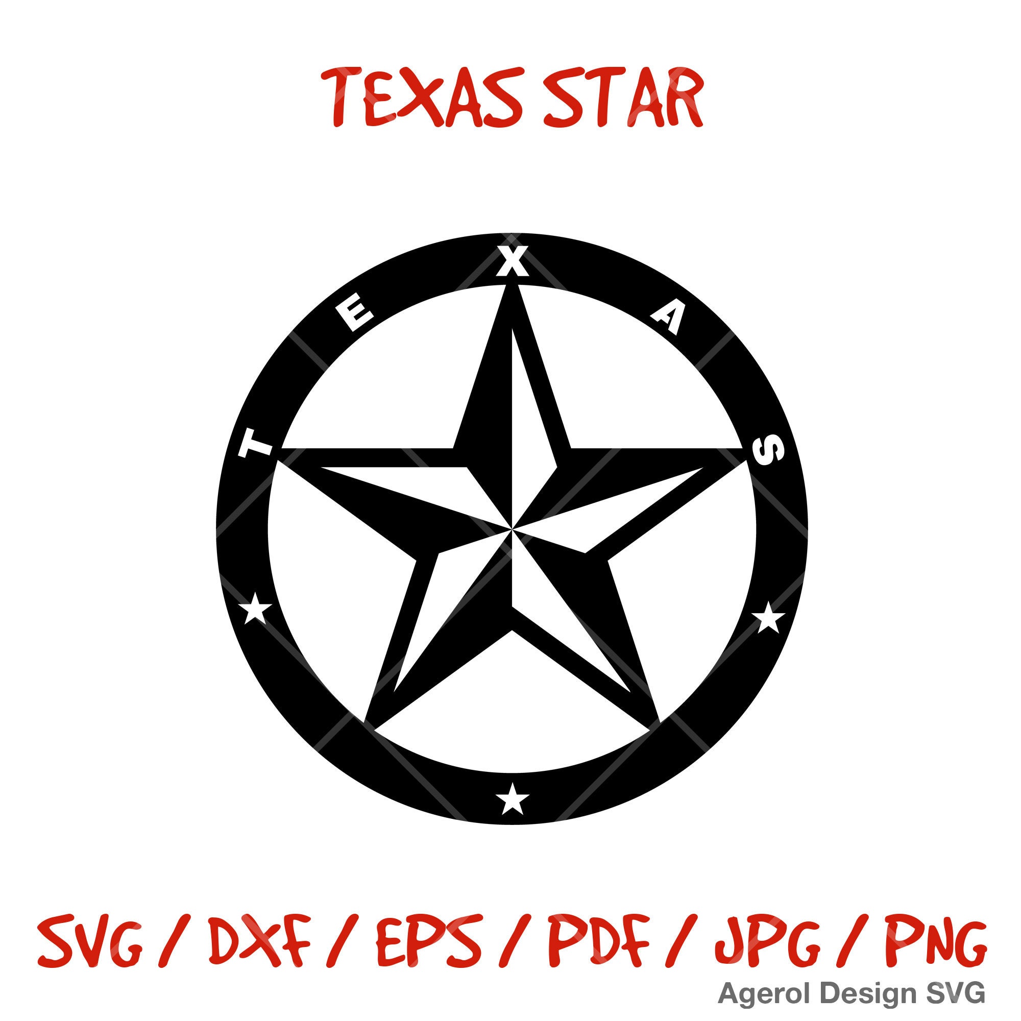 Texas Star SVG Texas Star Cut File Clipart Downloads Circle Texas Star ...