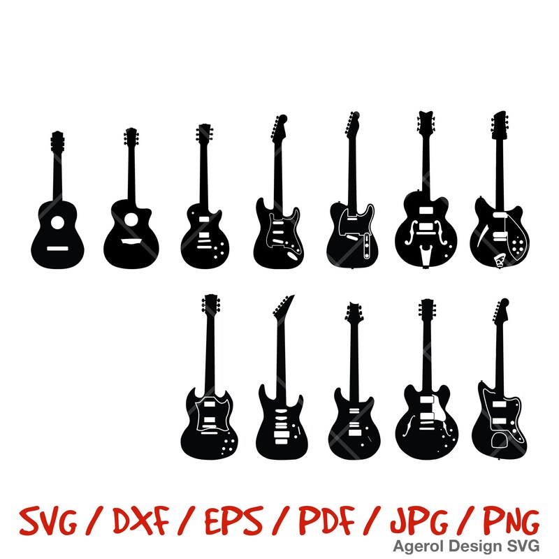 Guitar Silhouette - Etsy