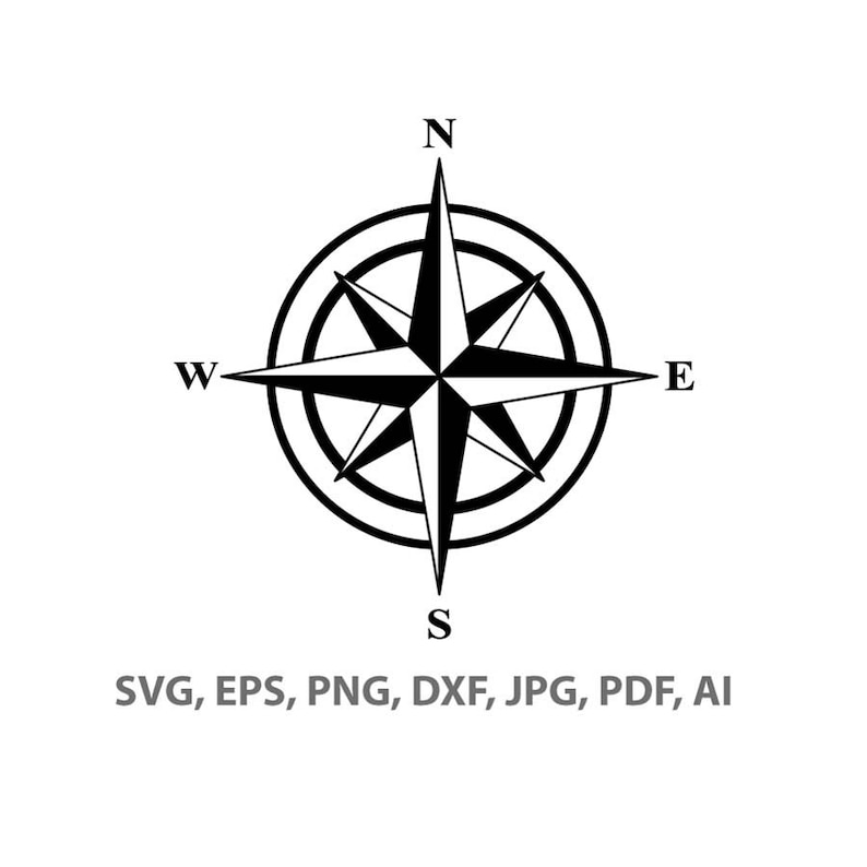 Compass Nautical Star SVG Compass Star SVG Nautical Compass Rose SVG ...