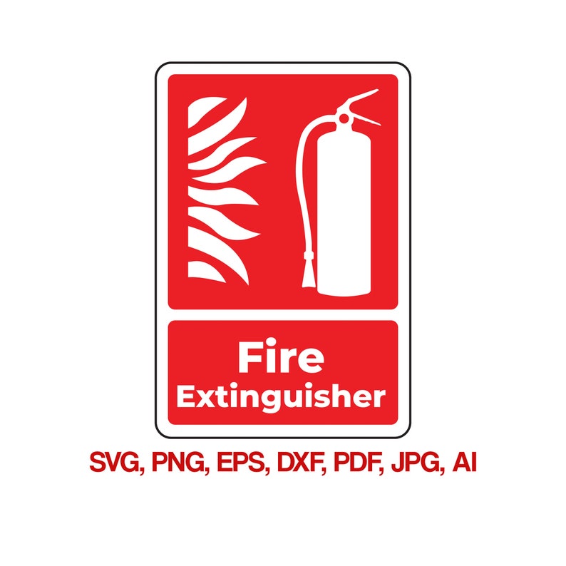 Fire Extinguisher SVG for Cricut Fire Extinguisher Sign in - Etsy