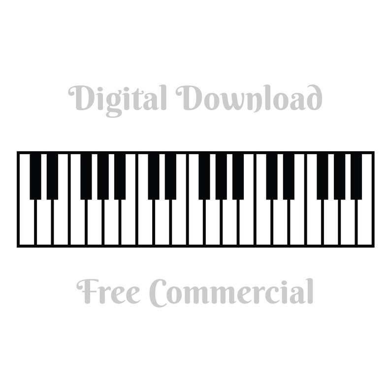 Piano SVG 36 Key Piano Keyboard SVG Piano Key SVG Digital File for Cake ...