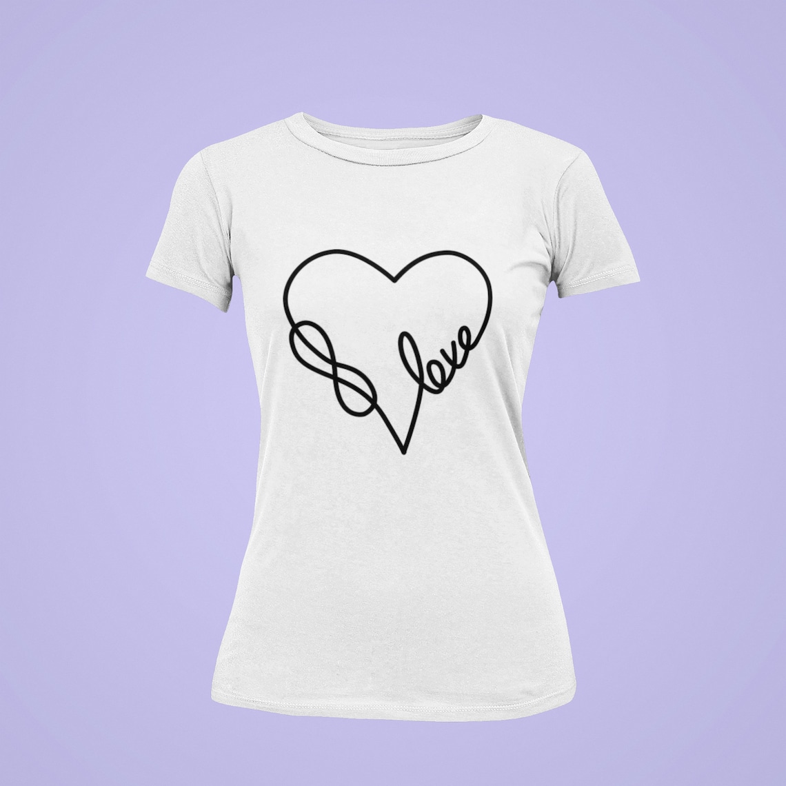 Love Script Heart SVG PNG DXF Valentine Day Svg Heart - Etsy