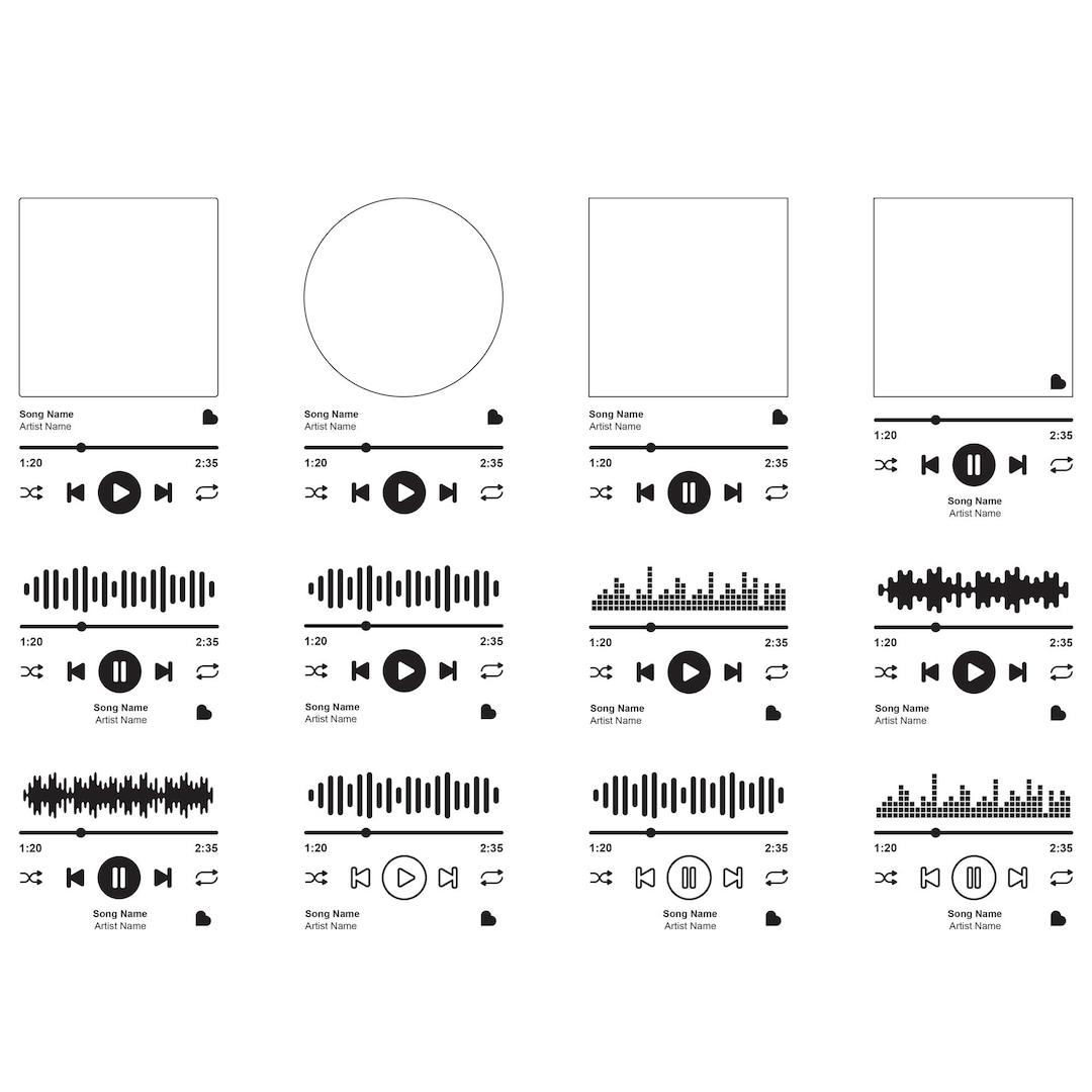 Music Player SVG Spotify Player SVG Spotify SVG Music Player Cut File ...