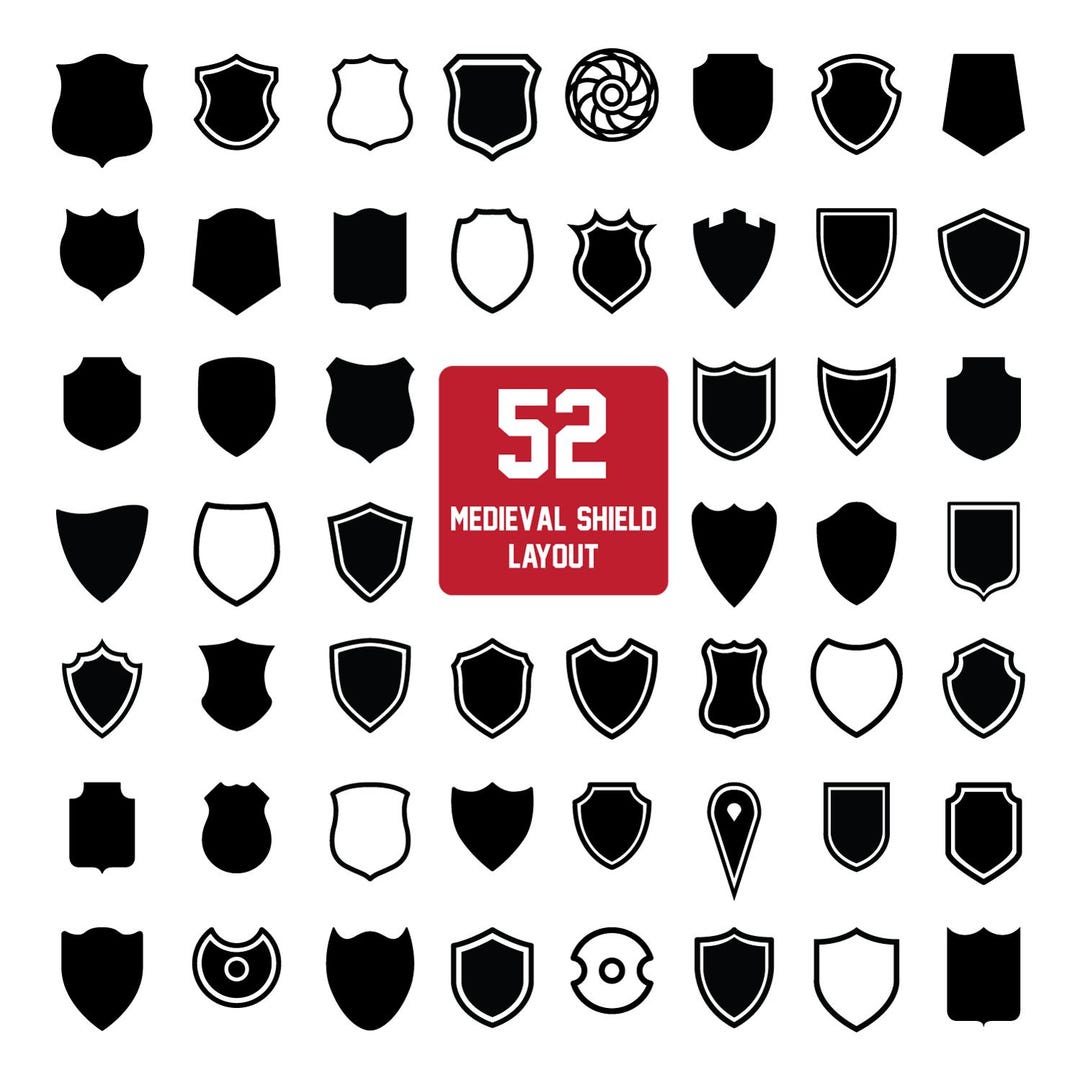 Shield SVG Bundle, Medieval Shield SVG Bundle, 52 Shield SVG Bundle ...