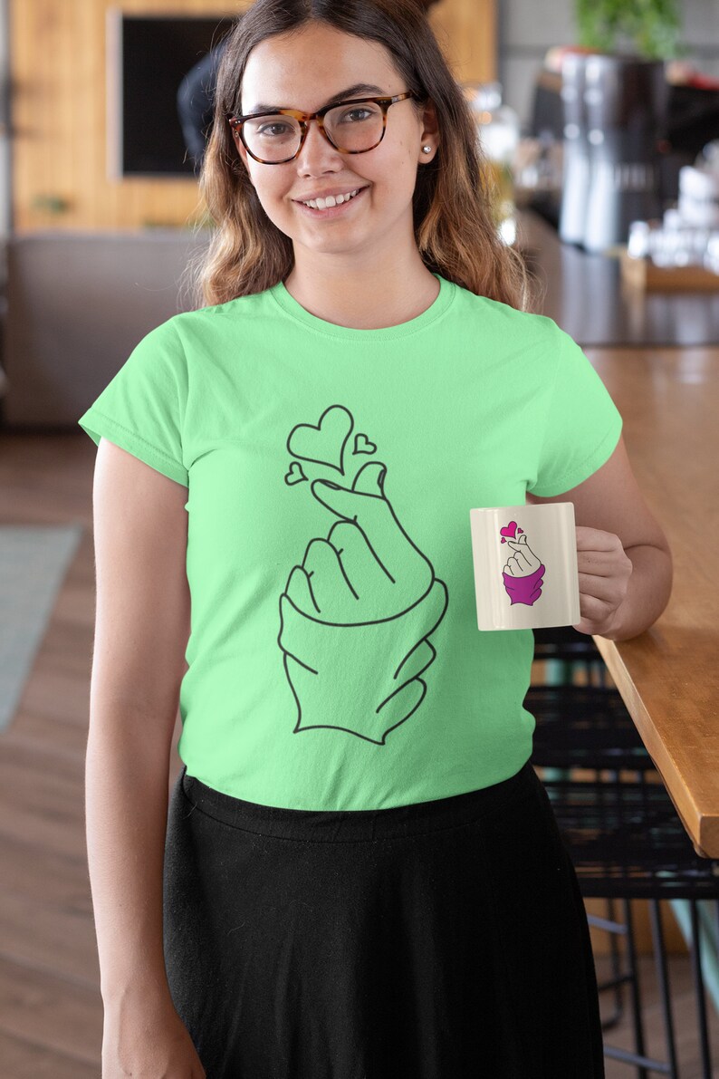 Finger Heart SVG Finger Heart PNG Saranghae I Love You Sign K-pop ...