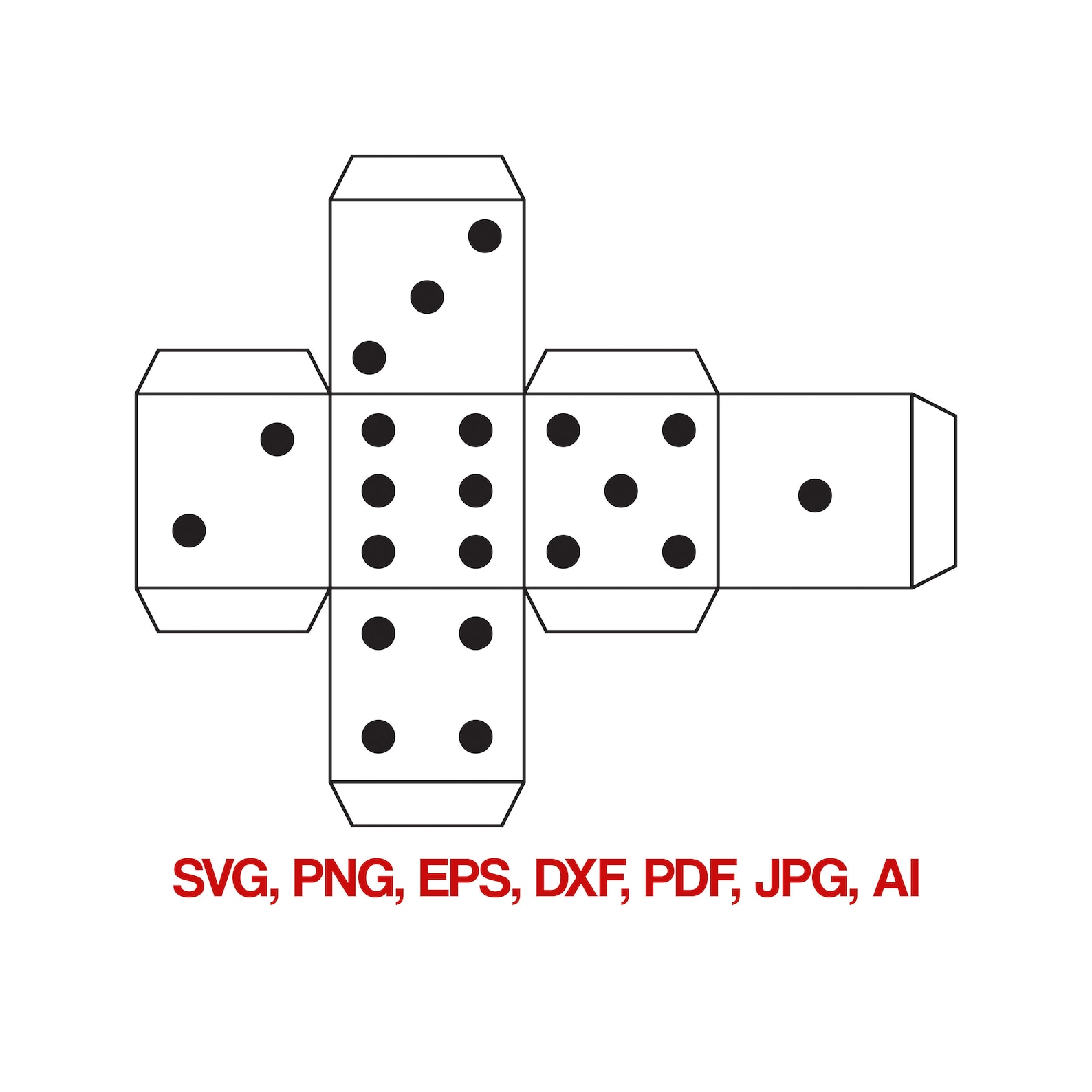 Printable Dice SVG Printable Paper Dice Dicemaking Scalable Dice ...