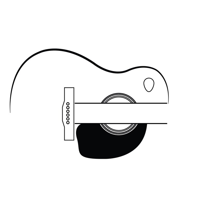 Guitar Monogram SVG for Tumbler Acoustic Guitar SVG Monogram Guitar ...