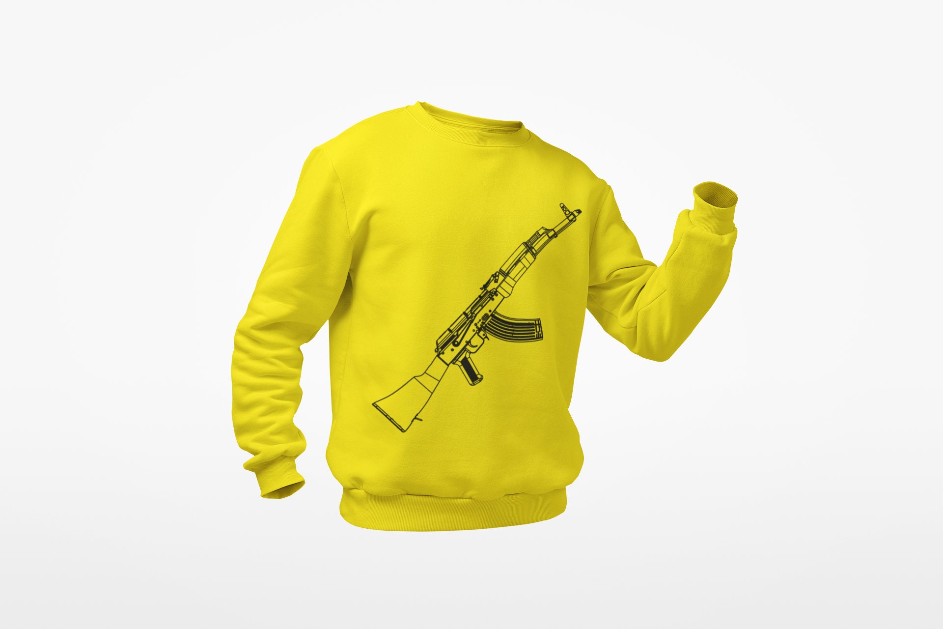 AK47 Kalashnikov SVG Drawing AK-47 Iconic Rifle From 1947 Tshirt Design ...
