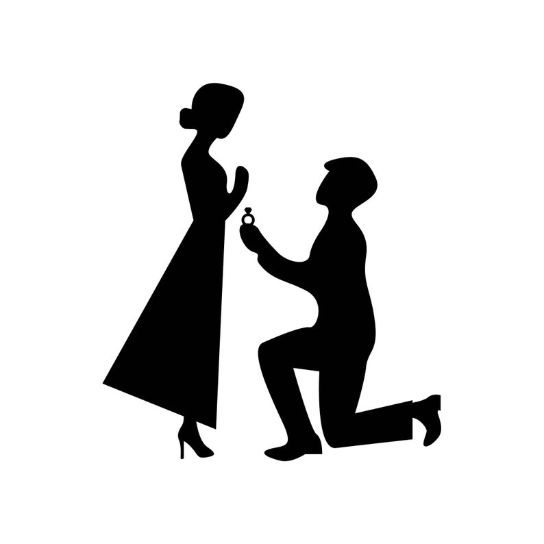 Marriage Proposal Svg Wedding Svg Proposal Png Proposal Simple Vector ...