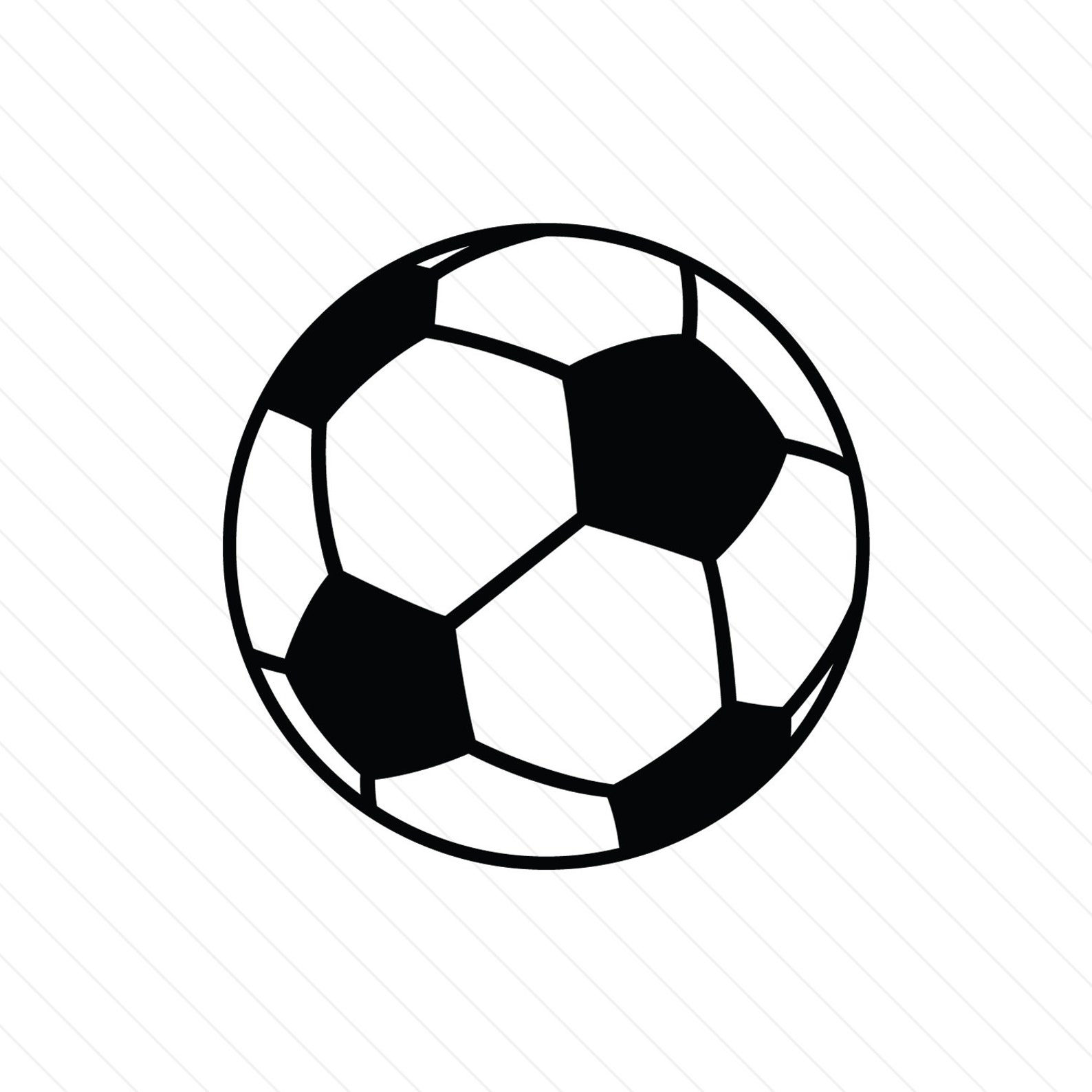 Soccer Ball Instant Download SVG, Transparent PNG, Eps, DXF, Jpg ...