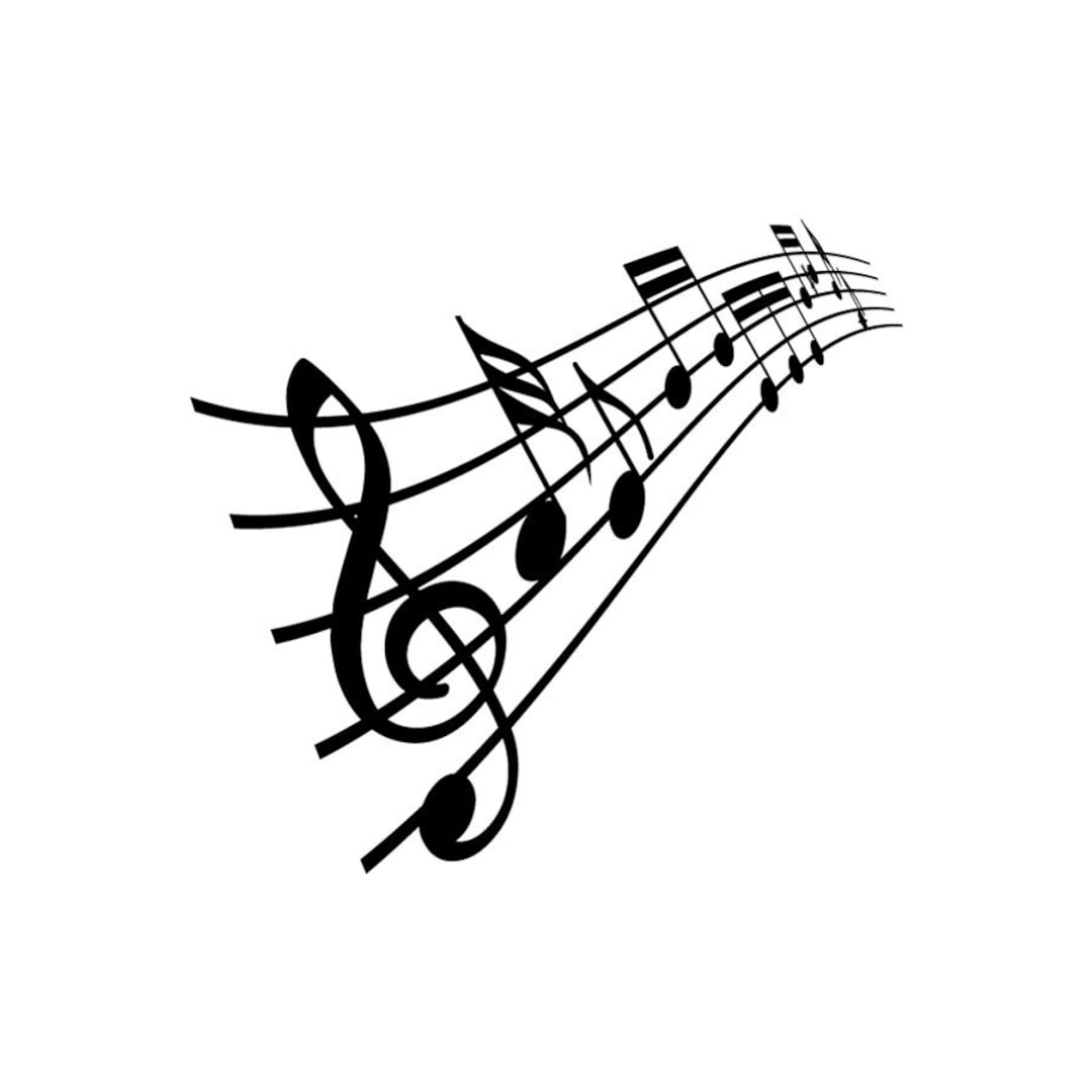 Music Notes SVG Music SVG Music Notes Png Music Note Wave Clipart DXF ...
