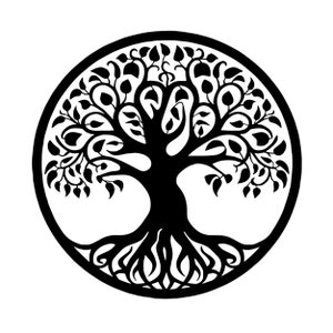 Tree of Life Laser Cut SVG DXF Files Wall Sticker Engraving - Etsy