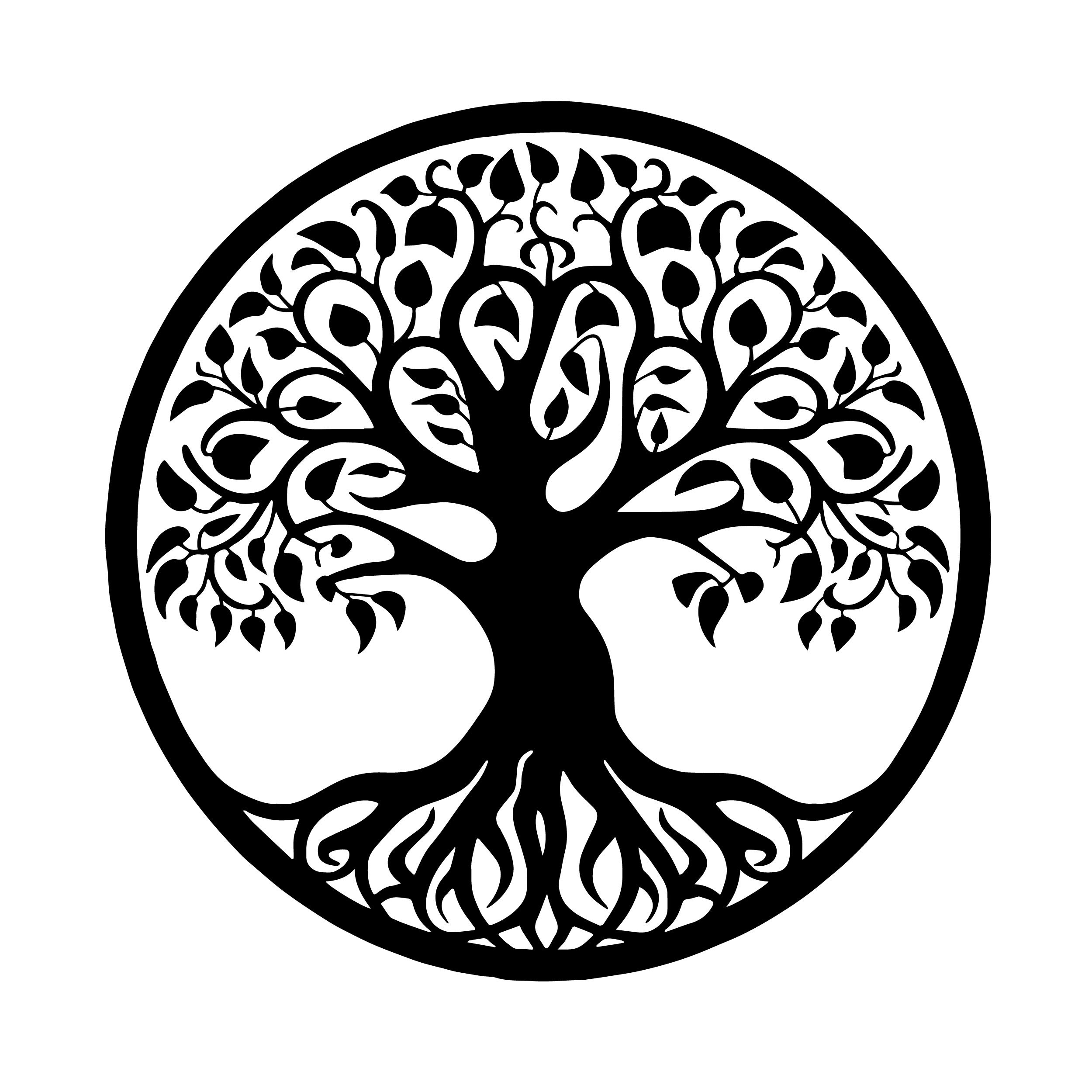 Tree of Life Laser Cut SVG DXF Files Wall Sticker Engraving - Etsy