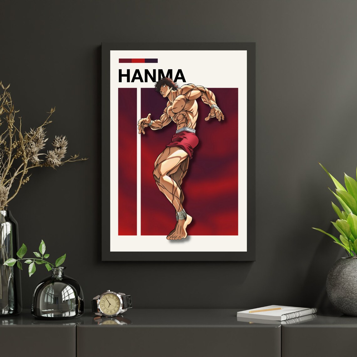 Baki Hanma Digital Poster - Powerful Martial Arts Wall Art | Instant ...
