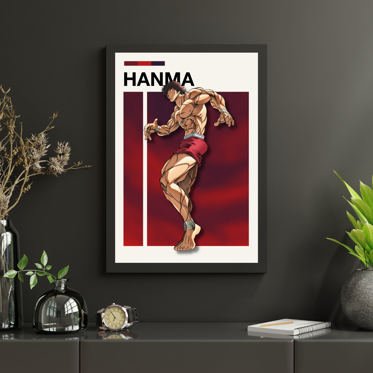 Baki Hanma Digital Poster - Powerful Martial Arts Wall Art | Instant ...