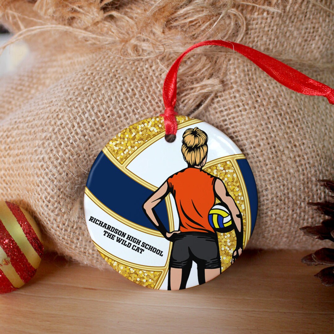 Personalized Volleyball Girl Ceramic Ornament Volleyball - Etsy