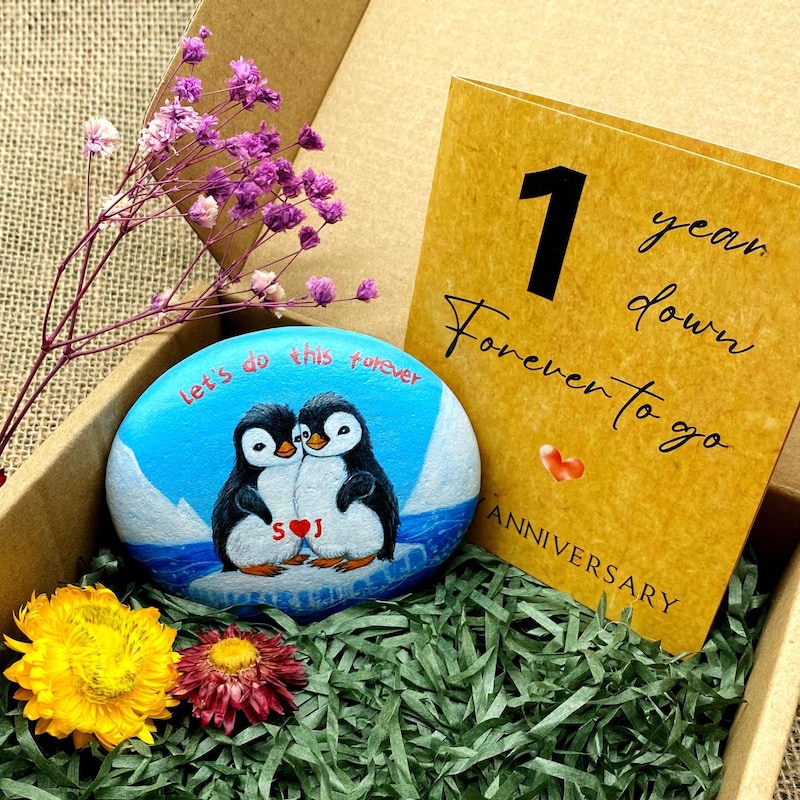 Penguin Stone - Etsy
