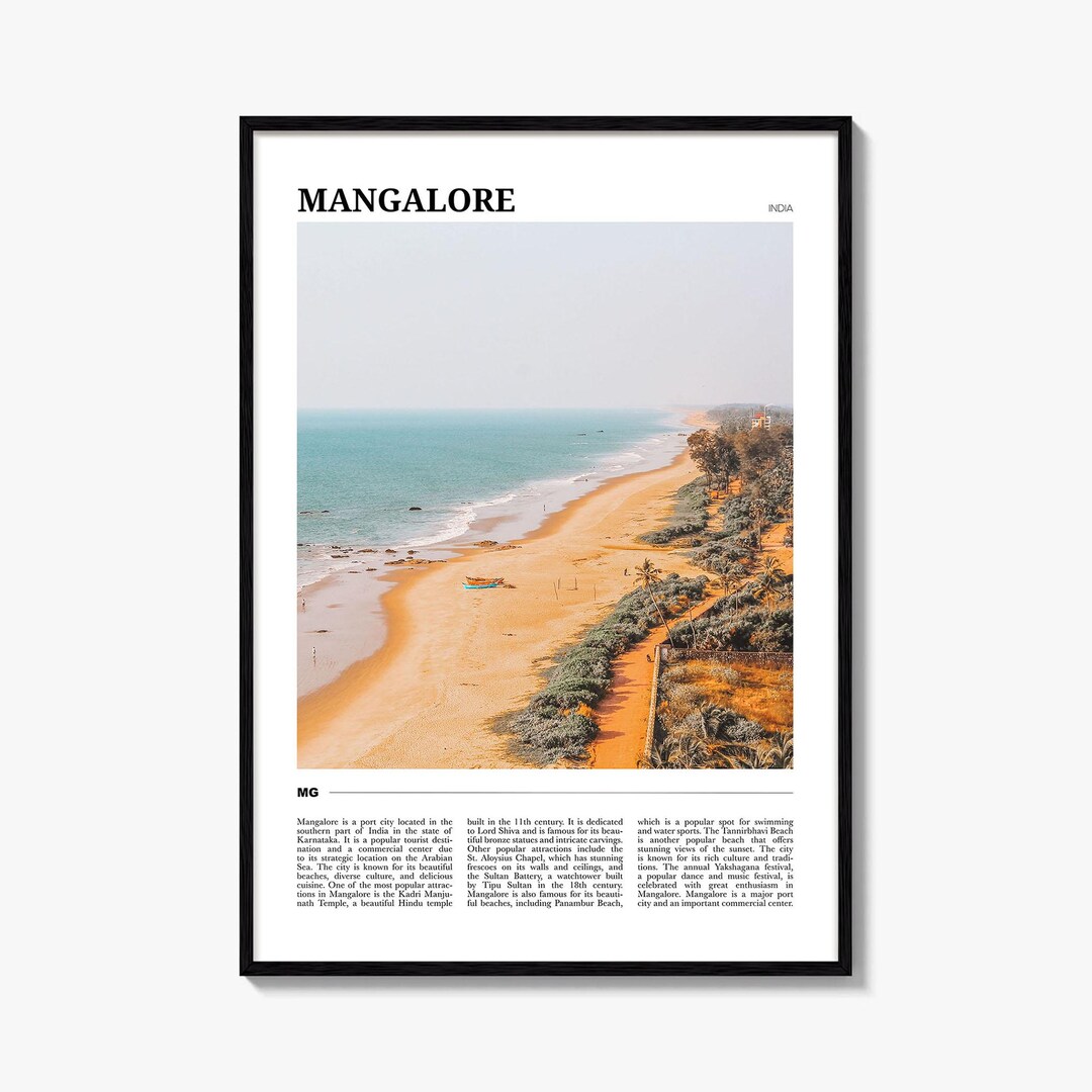 Mangalore Travel Poster, Mangalore Wall Art, Mangalore Poster Print ...
