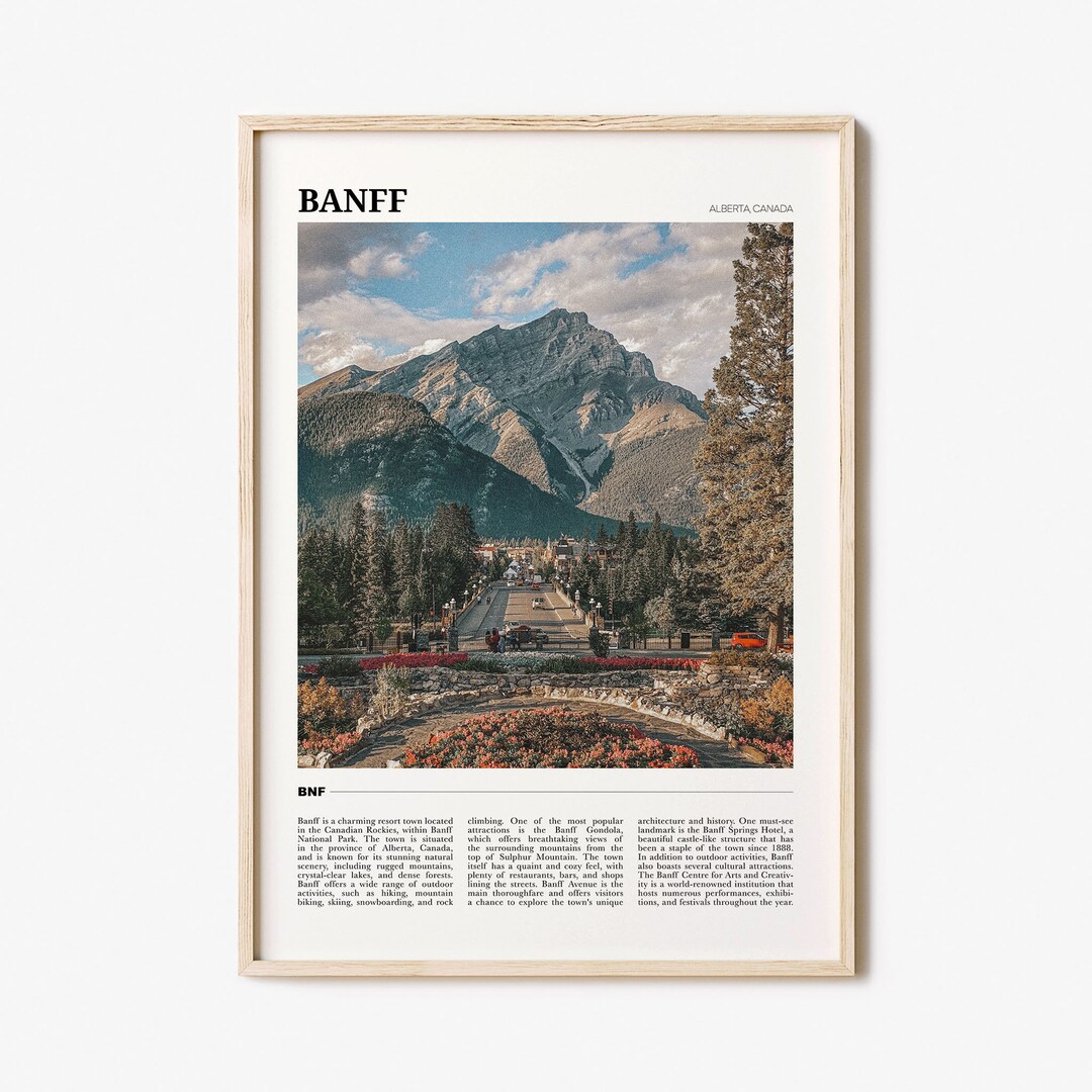 Banff Travel Poster Banff Wall Art Banff Poster Print Banff - Etsy