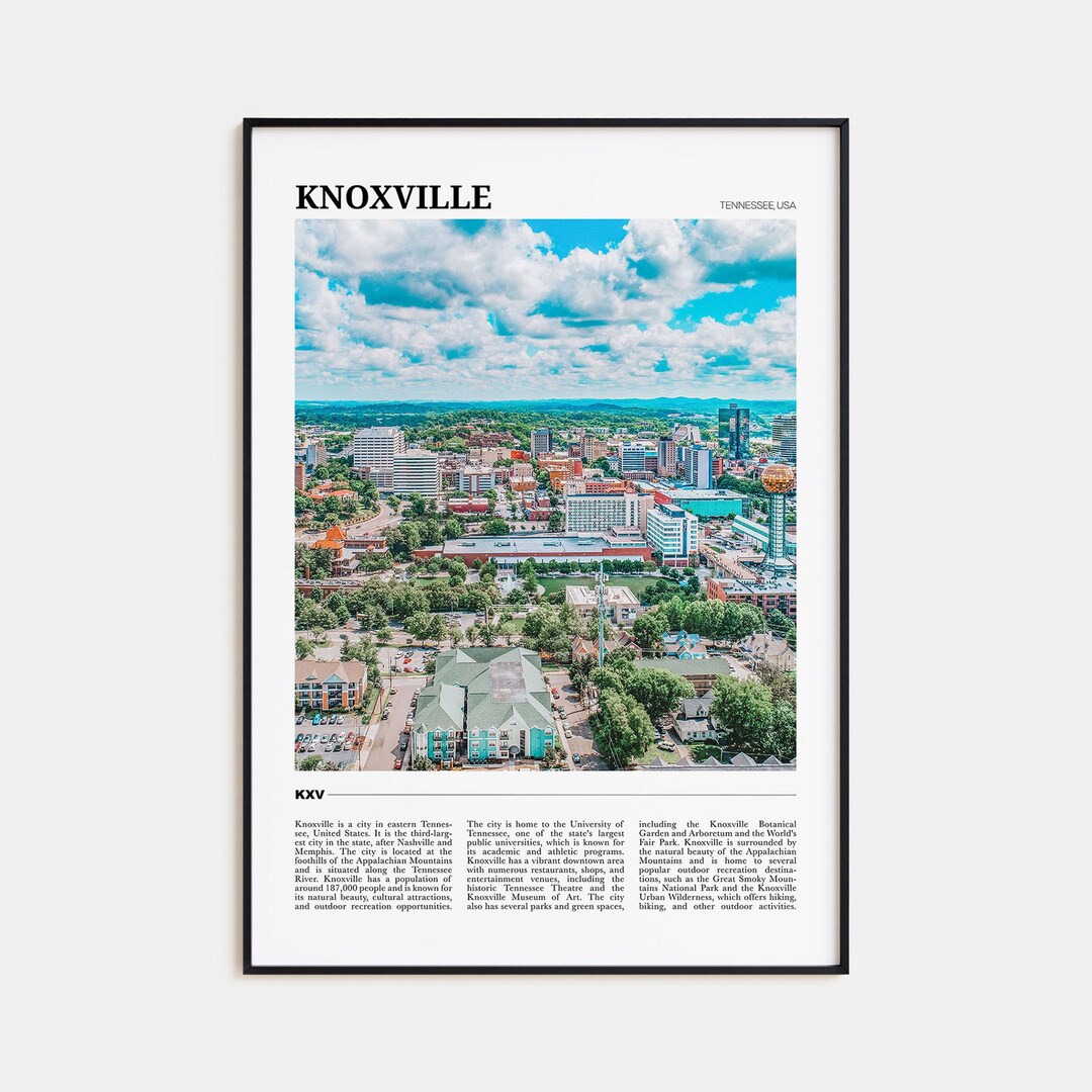Knoxville Travel Poster, Knoxville Wall Art, Knoxville Poster Print ...