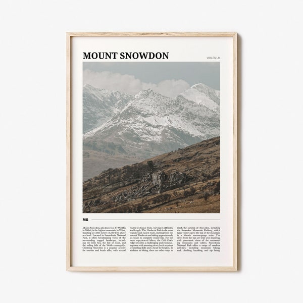 Snowdon Travel Poster - Etsy