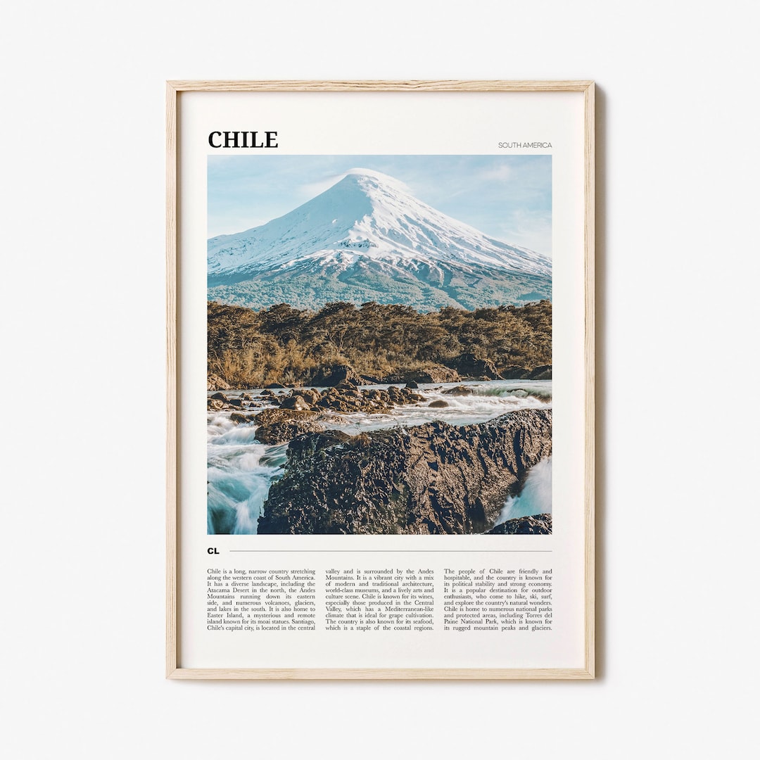 Chile Travel Poster, Chile Wall Art, Chile Poster Print, Chile Photo ...