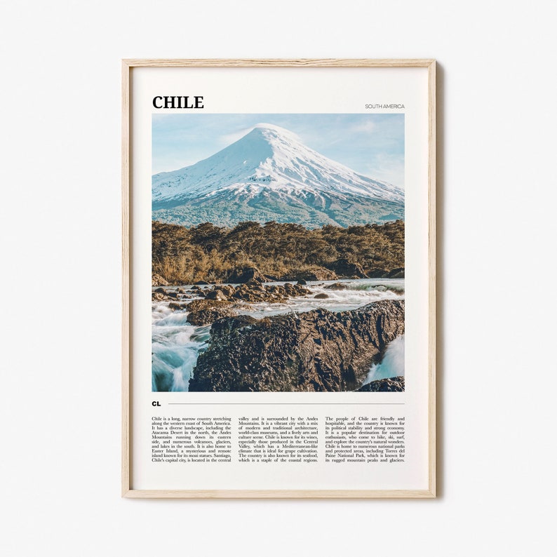 Chile Travel Poster, Chile Wall Art, Chile Poster Print, Chile Photo ...