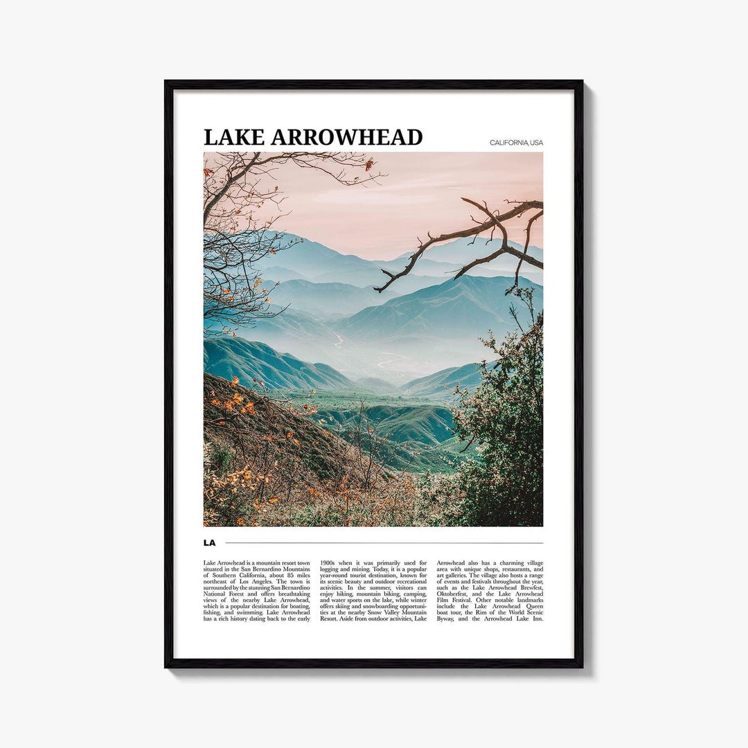 Lake Arrowhead Poster Print, USA Photo, California Wall Art, San ...