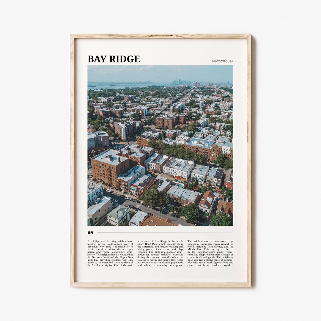 Bay Ridge Travel Poster, Bay Ridge Wall Art, Bay Ridge Poster Print ...