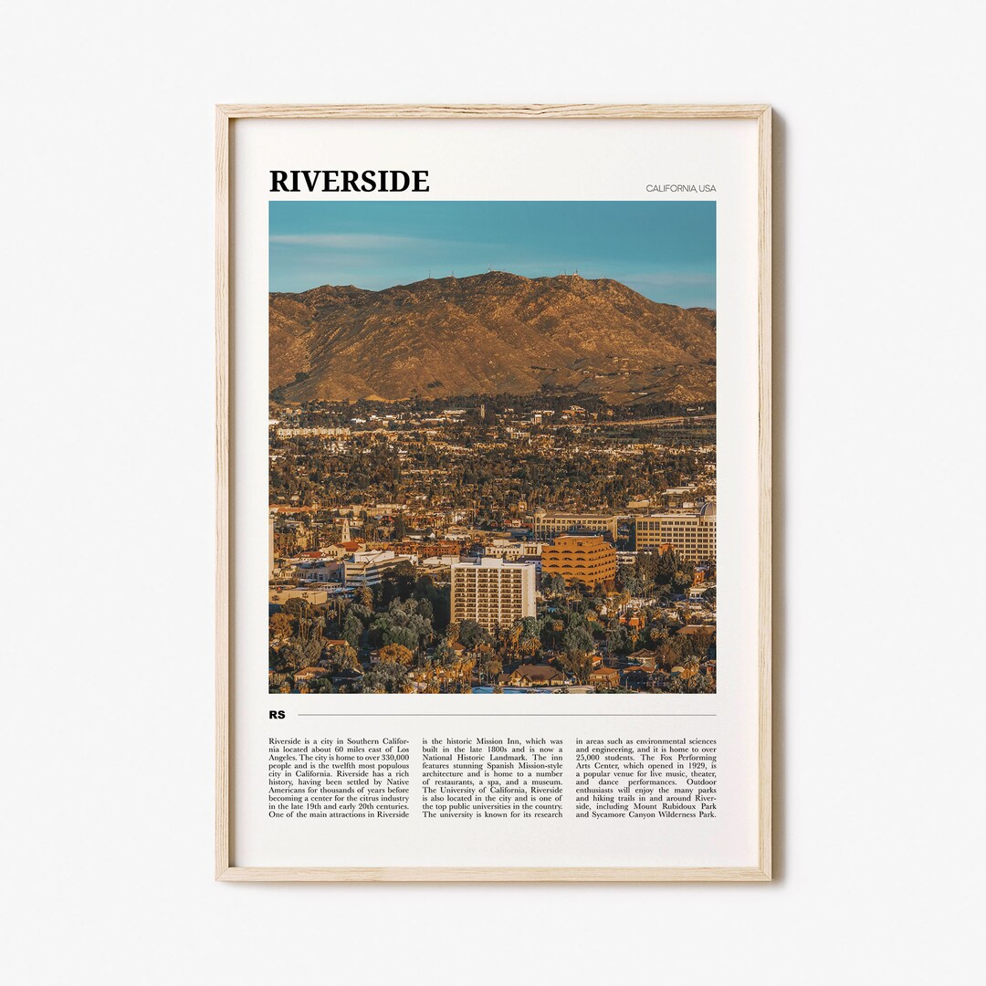 Riverside Travel Poster, Riverside Wall Art, Riverside Poster Print ...