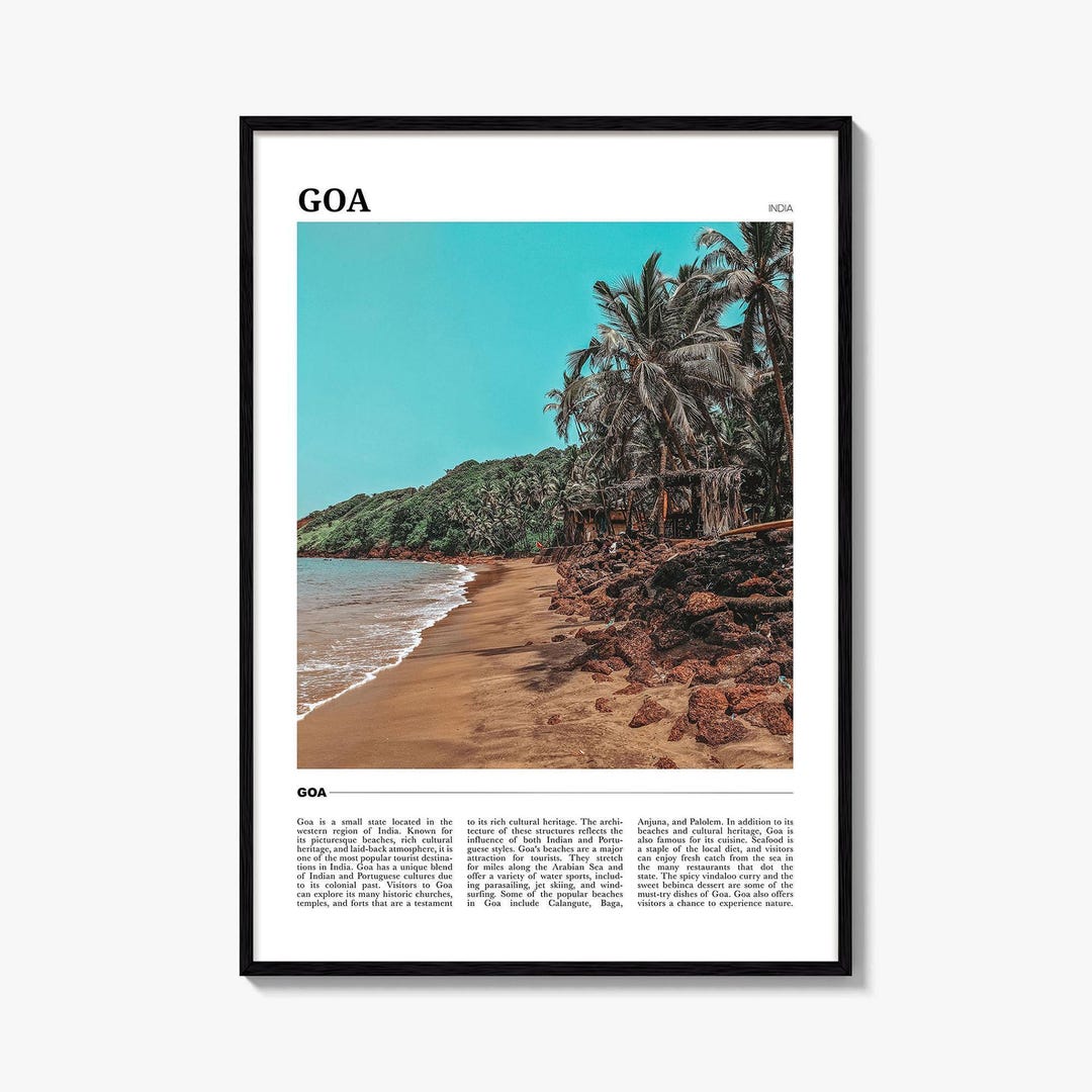 Goa Travel Poster, Goa Wall Art, Goa Poster Print, Goa Photo, Goa Decor ...