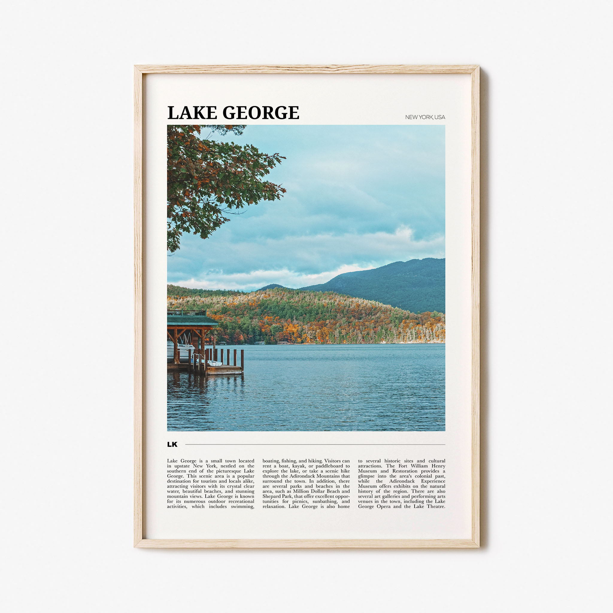 Lake George Travel Poster, Lake George Wall Art, Lake George Poster ...