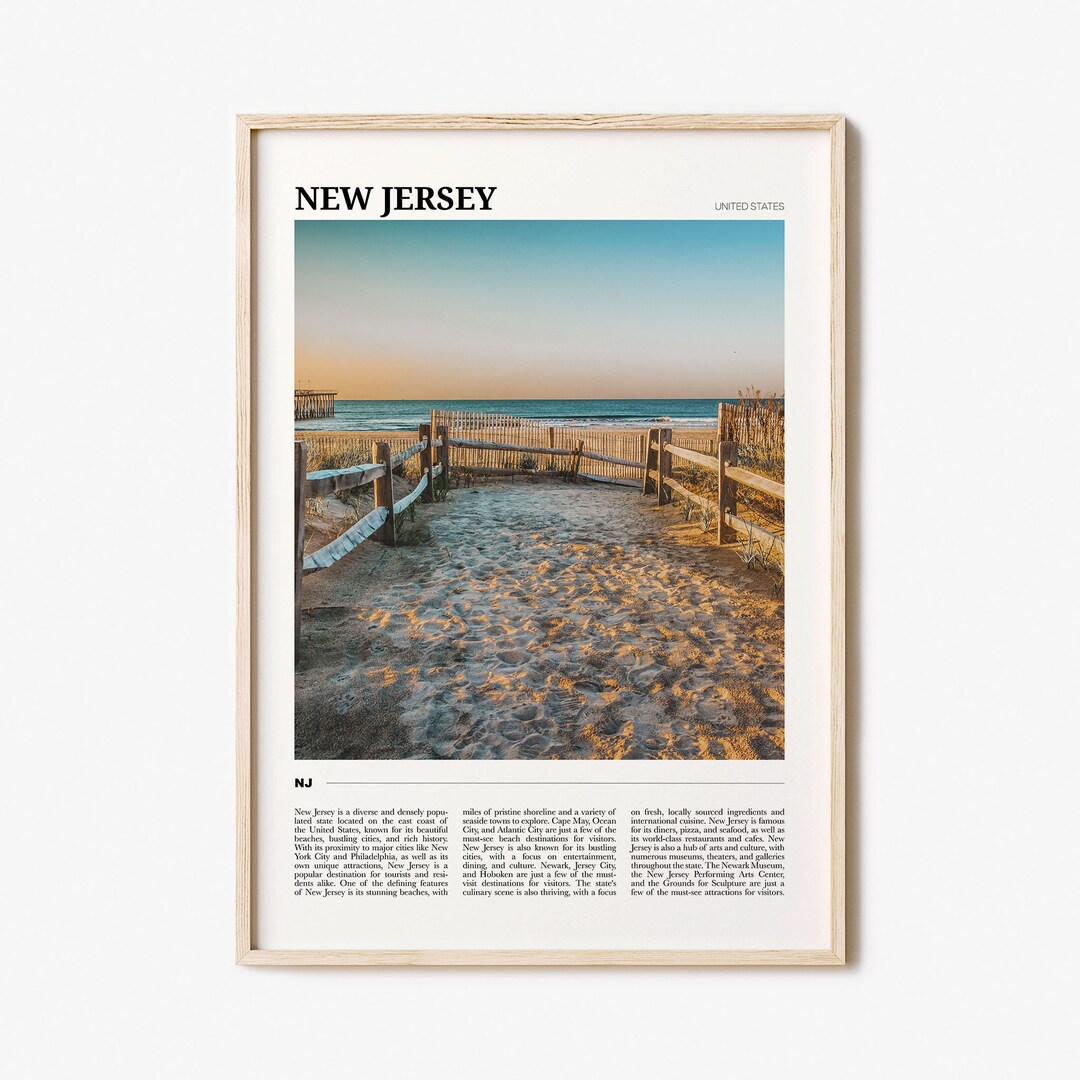 New Jersey Travel Poster No 2 New Jersey Wall Art New Jersey - Etsy