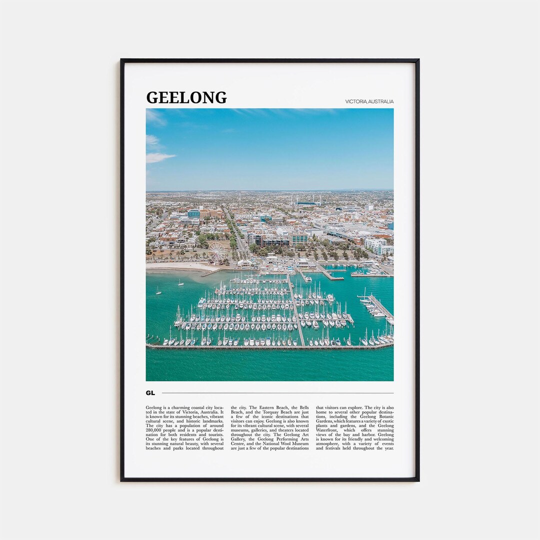 Geelong Travel Poster, Geelong Wall Art, Geelong Poster Print, Geelong ...
